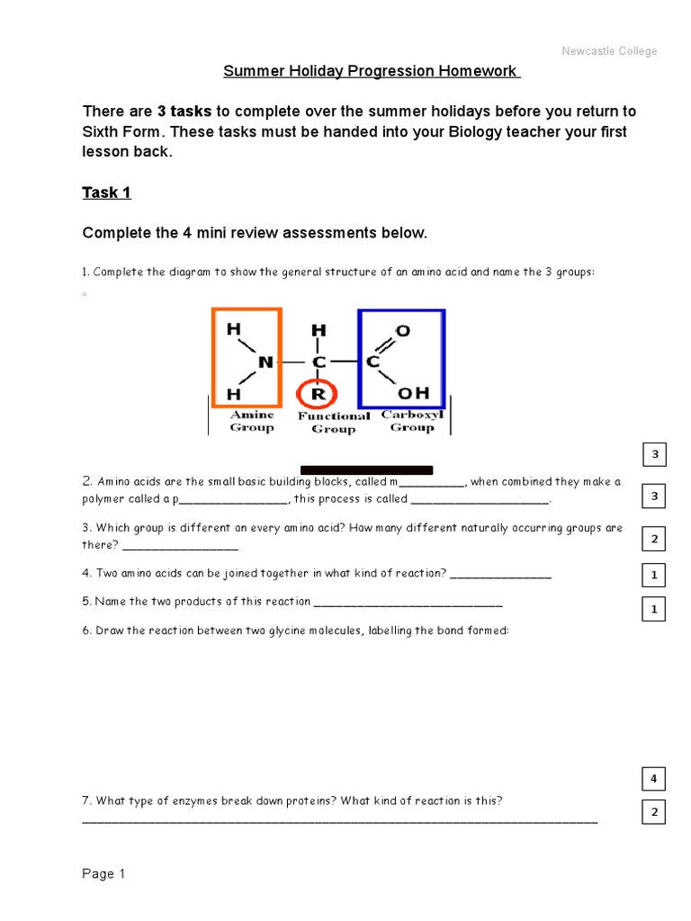 Populations in Ecosystems Summer Holiday Homework Qs | PDF ...
