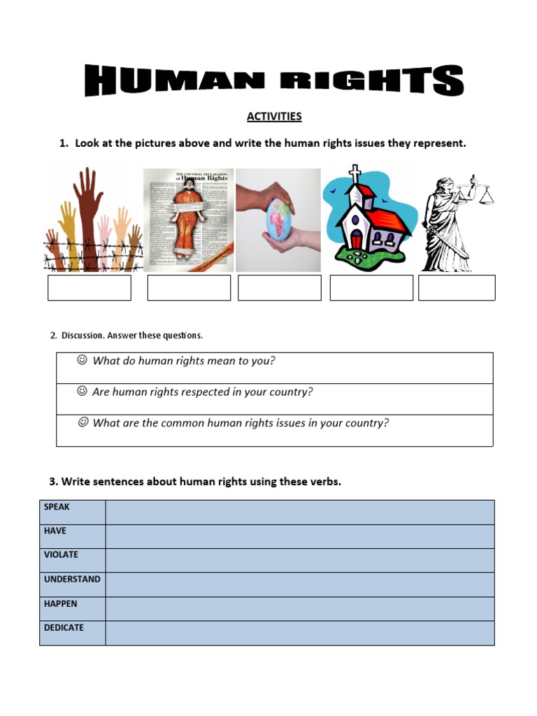 Engaging Activities on Human Rights | PDF | Social Science | Self ...
