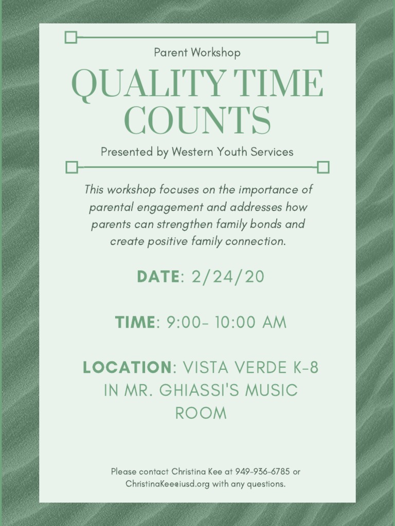 Parent Workshop Flyer | PDF