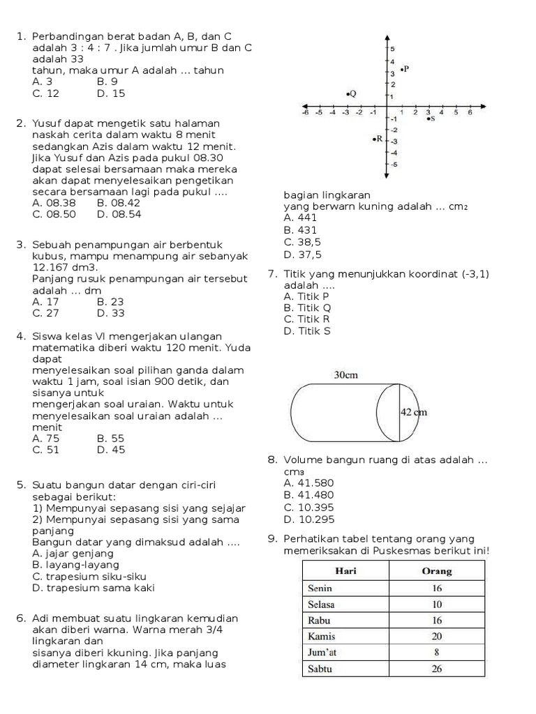 MTK Kls 6 Paket 1 | PDF