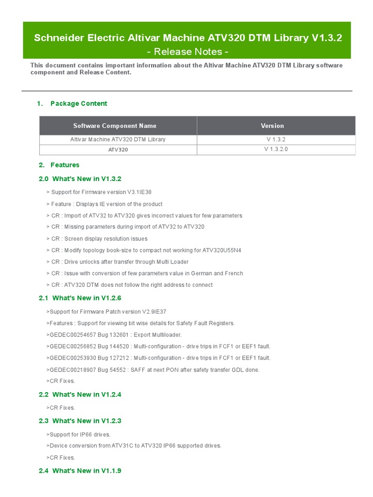 Schneider Electric Altivar Machine ATV320 DTM Library V1.3.2 | PDF ...