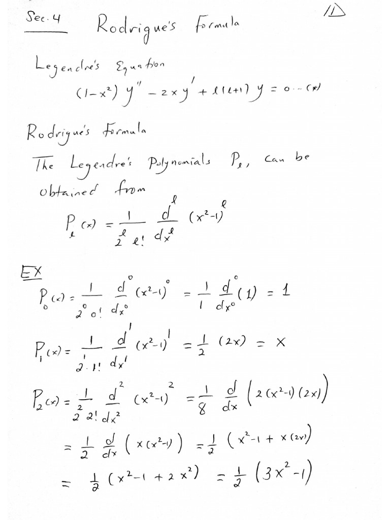 Rodrigues Formula PDF | PDF