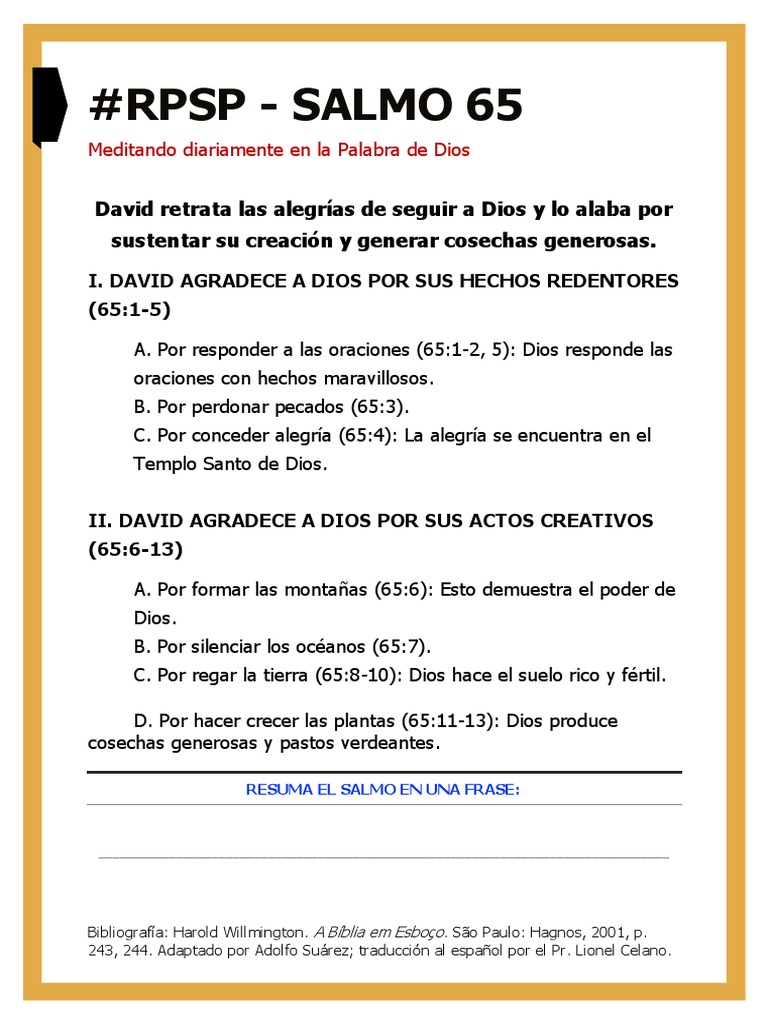 Salmo 65 - Esp PDF | PDF