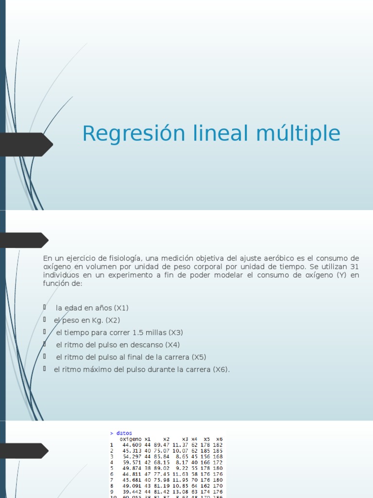 Regresión Lineal Múltiple | PDF