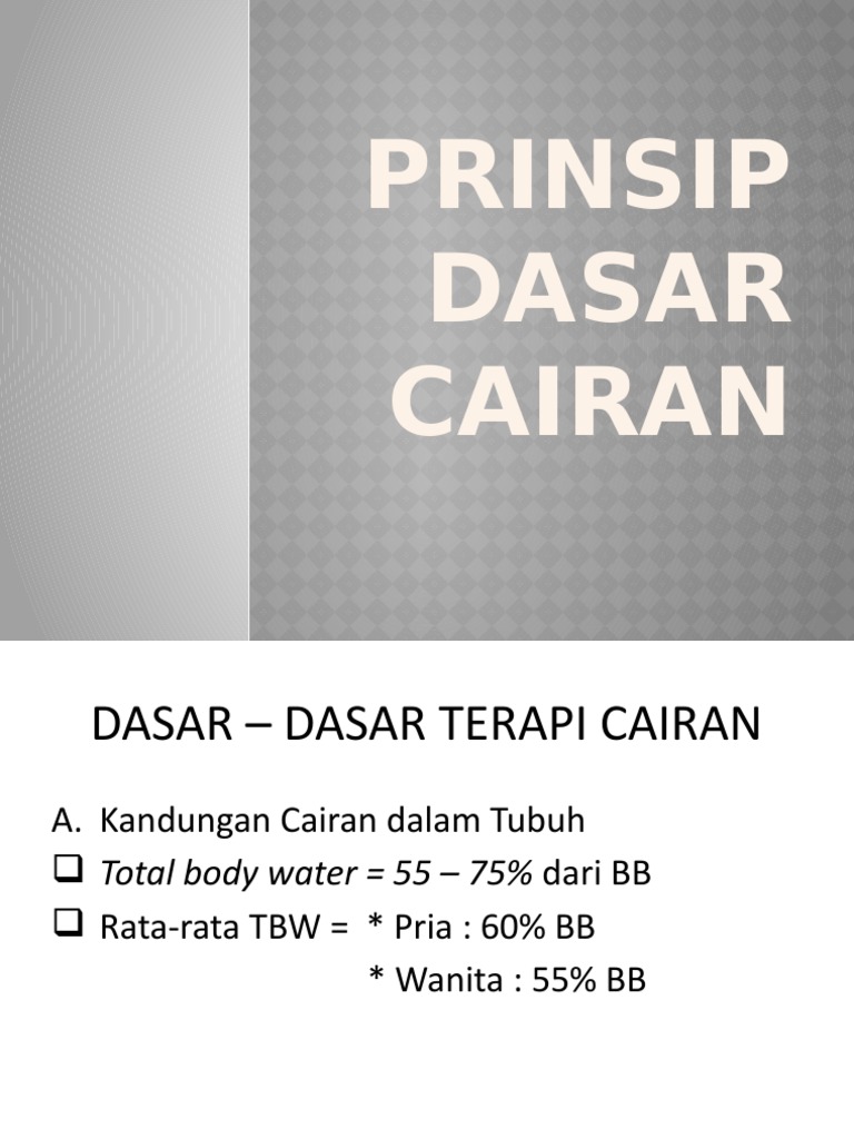 Terapi Cairan | PDF | Kesehatan Holistik