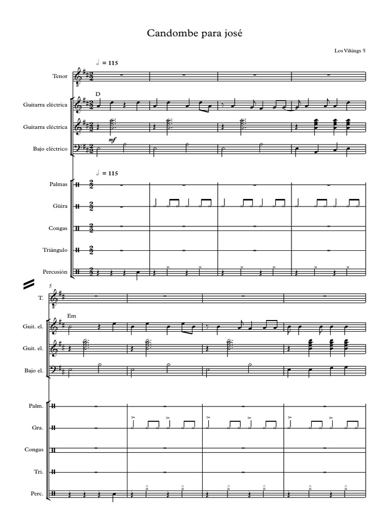 Candombe para José | PDF | Instrumentos musicales