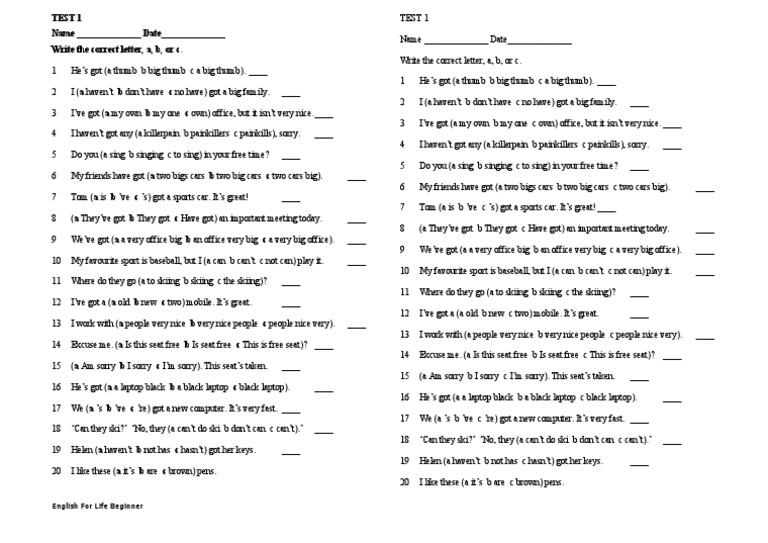 English For Life Beginner | PDF