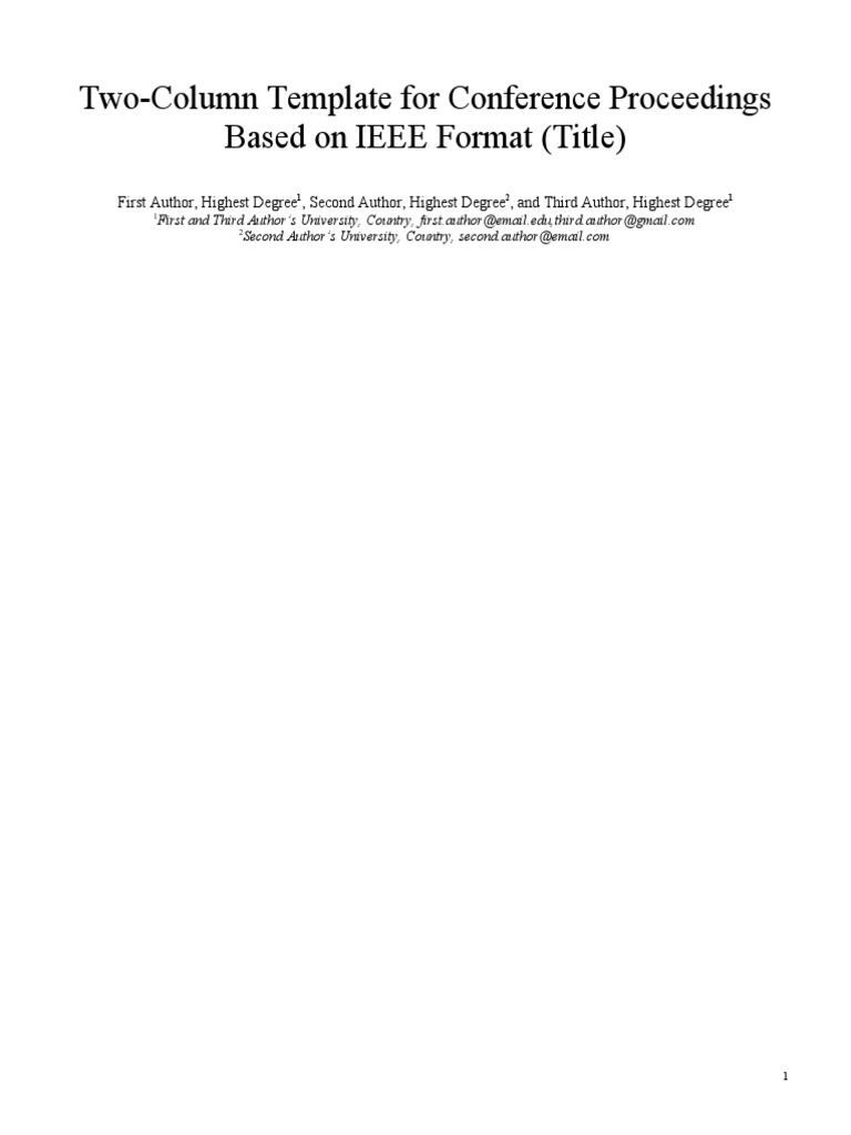 Two-Column Template For Conference Proceedings Based On IEEE Format ...