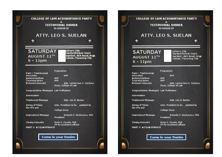 Acquaintance Party Invitation | PDF