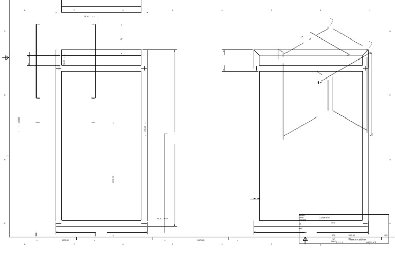 D Planos Cabina: Drawn Checked QA MFG Title | PDF