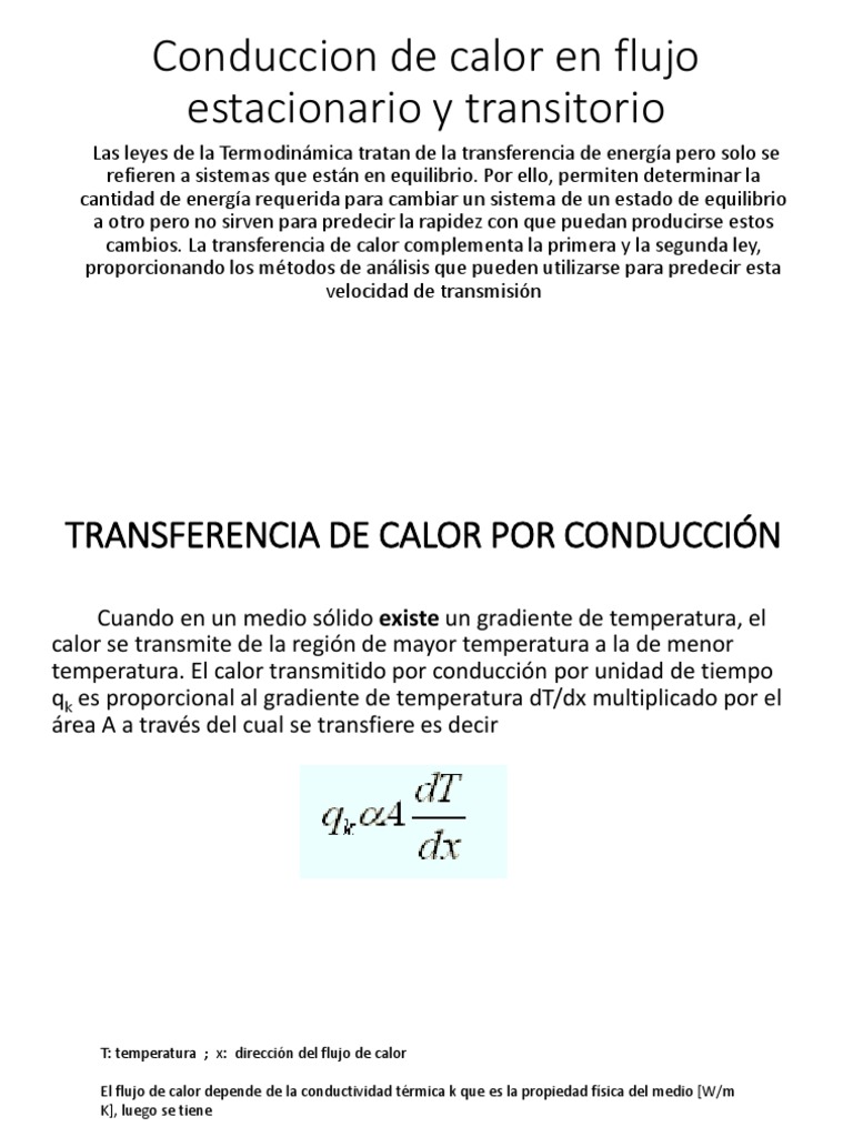Conduccion de Calor en Flujo Estacionario y Transitorio 2 | PDF ...