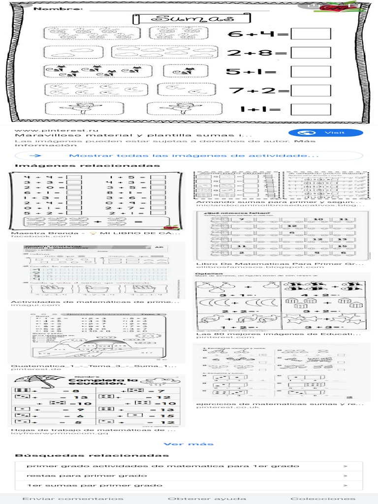 Matemáticas para Primer Grado | PDF | Enseñanza de matemática ...