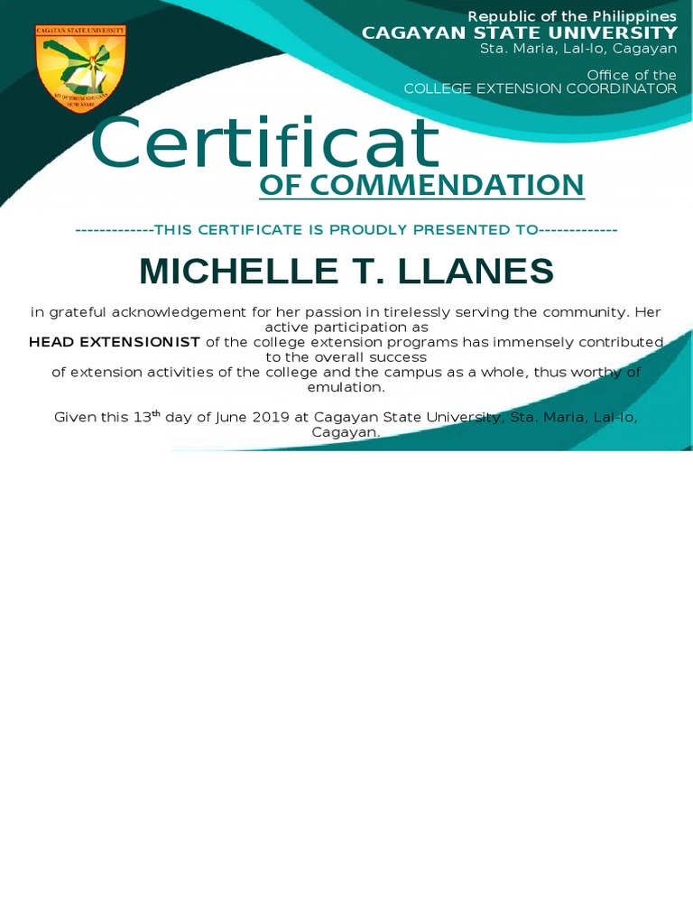Certificate-College Extension Program | PDF