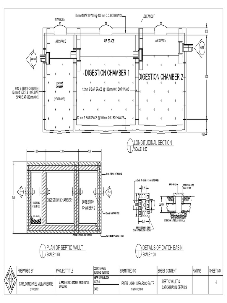 Septic Vault & Catch Basin Details | PDF | Building | Building Engineering