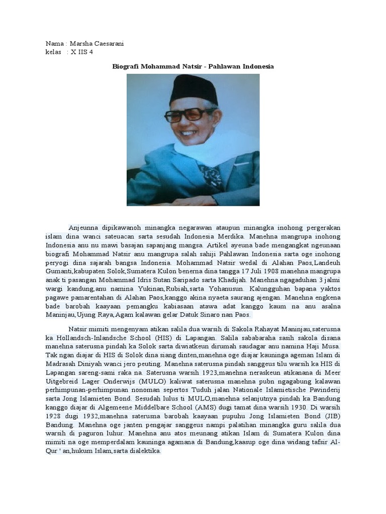 Biografi Muhammad Natsir Pdf 