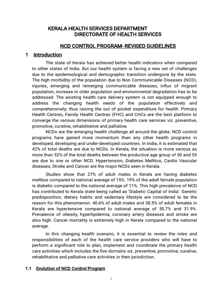 NCD Revised Guidelines Final Draft - 1532090035572 PDF | PDF | Non ...