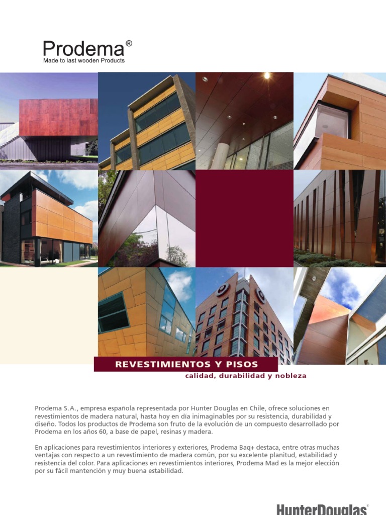 Folleto Prodema | PDF | Madera | Revestimiento