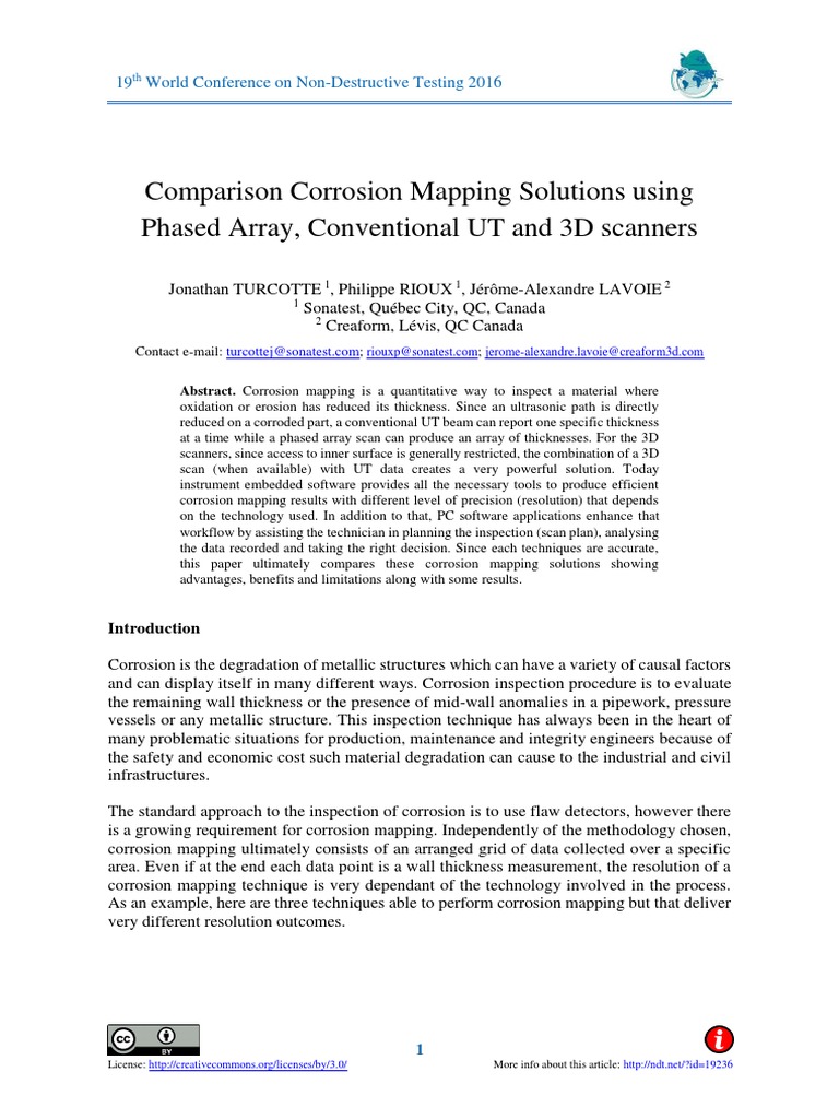 Comparison Corrosion Mapping Solutions Using PDF | PDF | Image Scanner ...