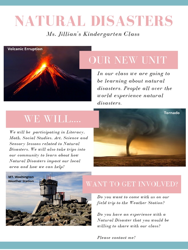 Kindergarten Unit on Natural Disasters | PDF | Emergency Management ...