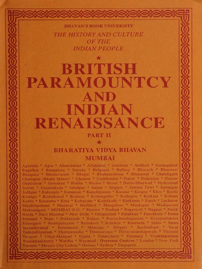 History and Culture of The Indian People, Volume 10, Bran Renaissance, Part 2 - R. C. Majumdar ...