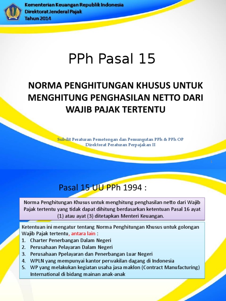 PPH Ps 15 - Edit | PDF | Pengelolaan Keuangan & Uang