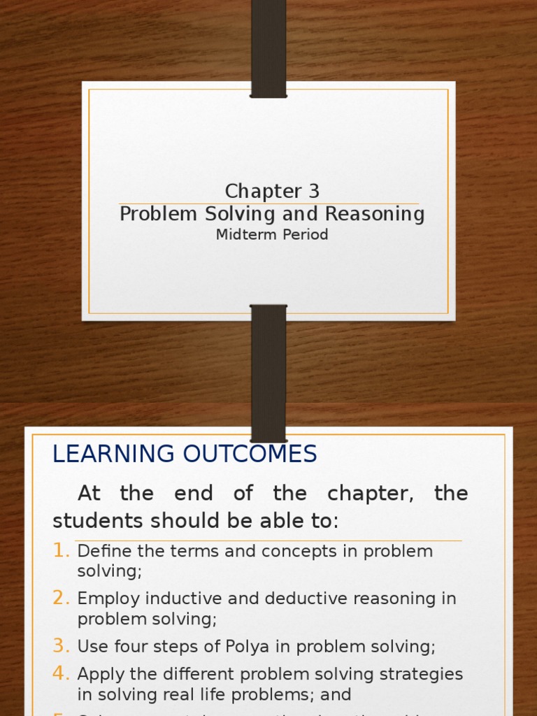 Problem Solving and Reasoning: Midterm Period | PDF | Reason | Deductive Reasoning