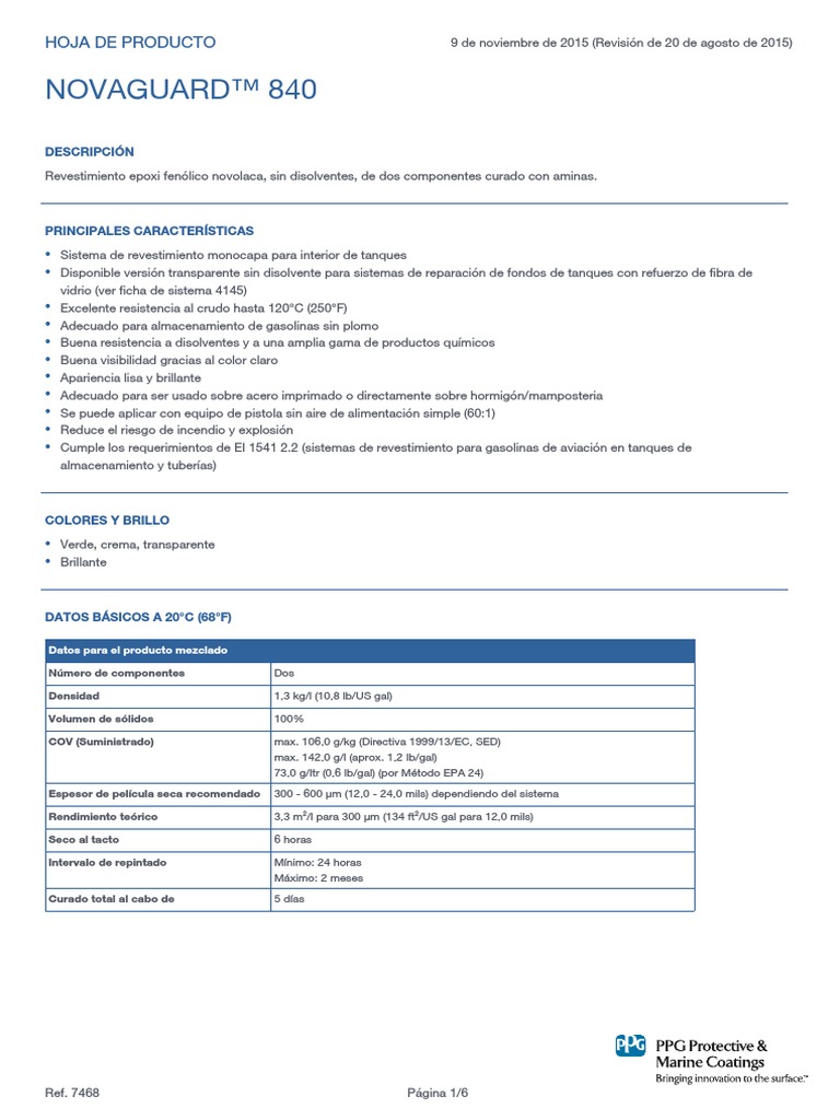 Novaguard 840 PDF | PDF | Acero | Información