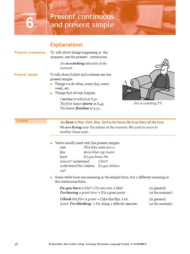 Present Simple and Present Progressive | PDF | Grammar | Semiotics
