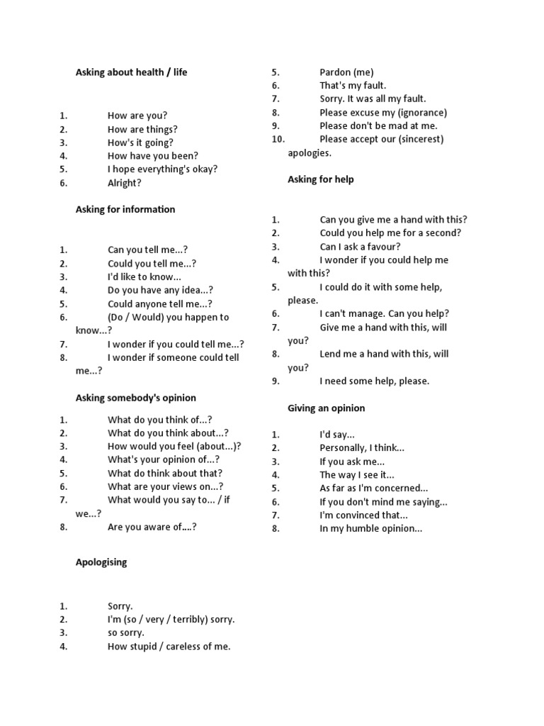 How to Ask About Health in English | PDF | Self-Improvement