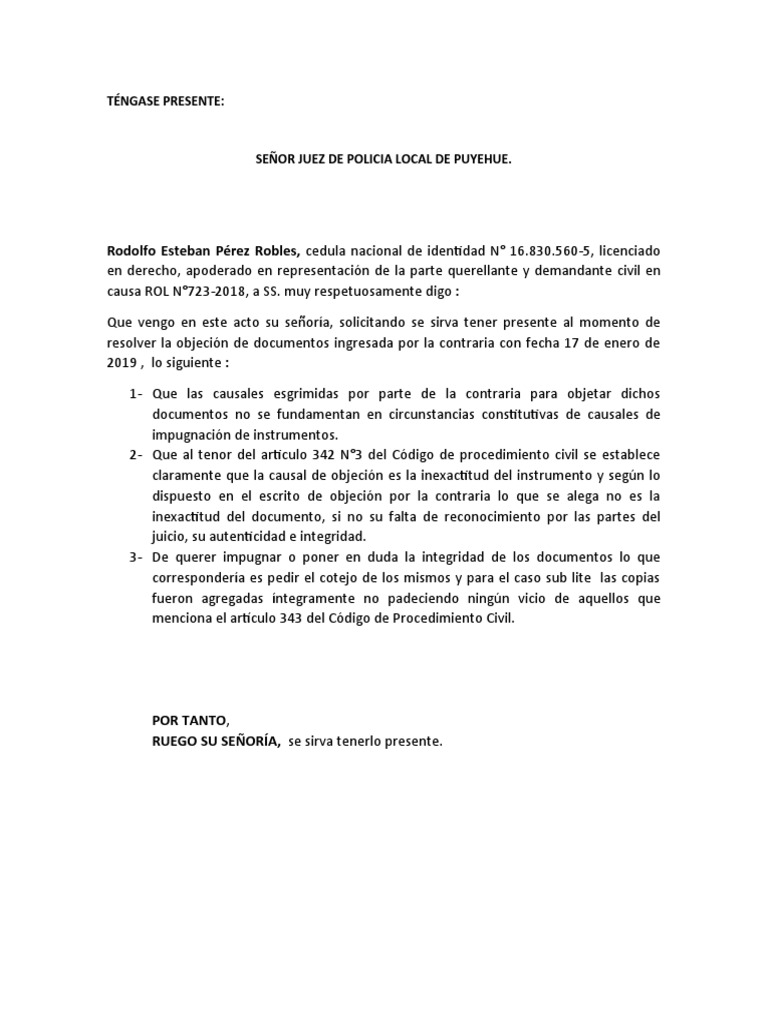 Téngase Presente | PDF