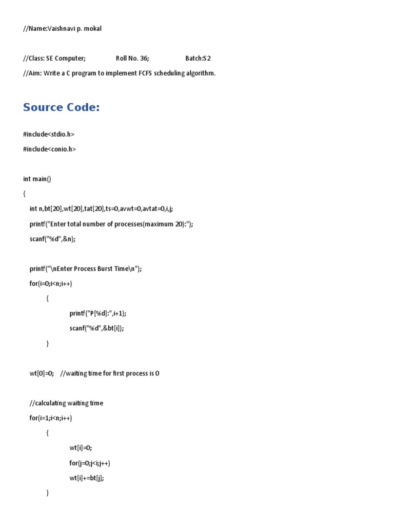 FCFS SJF RR | PDF | Computer Programming | Computer Science