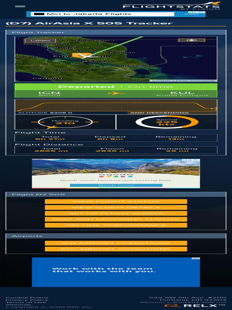 D7505 - AirAsia X D7 505 Flight Tracker | PDF