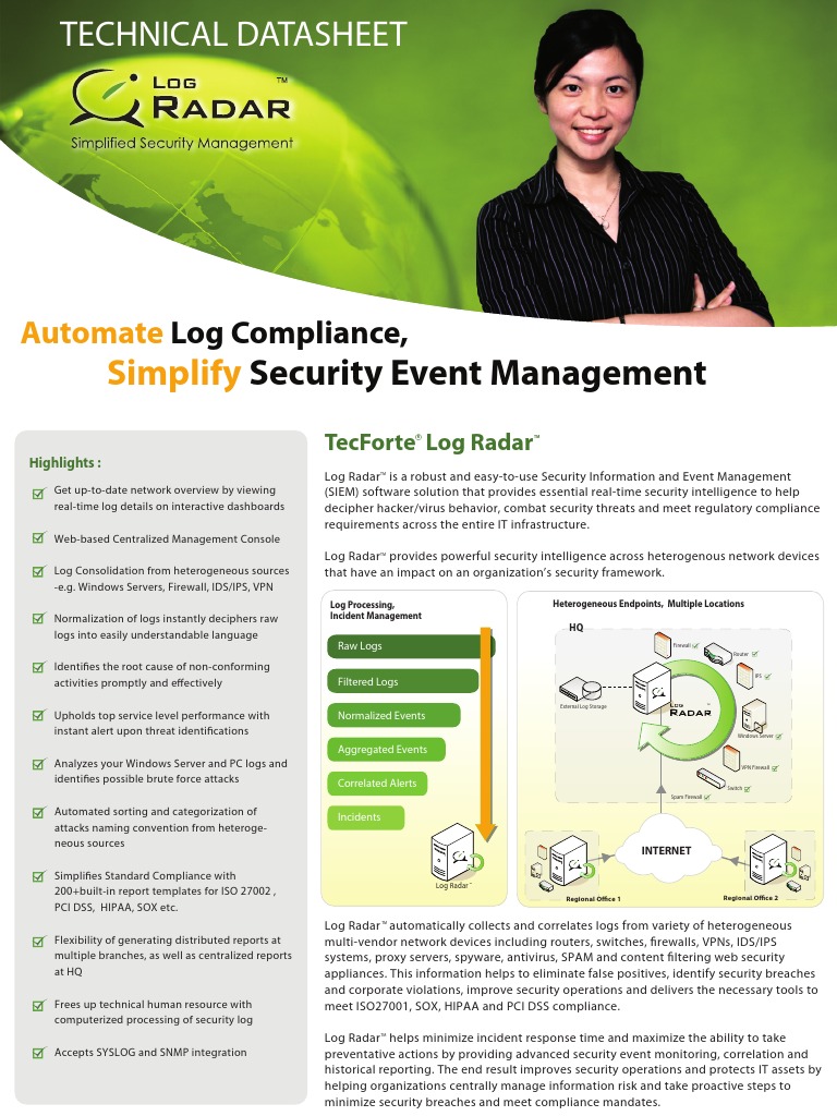 Log Radar Datasheet - Government | PDF | Computer Security | Security