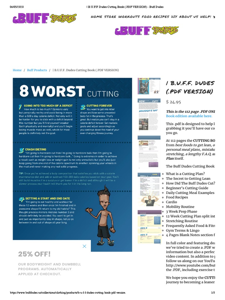 B.U.F.F. Dudes Cutting Book (.PDF VERSION) - Buff Dudes | PDF