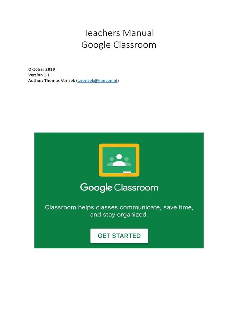 Manual Google Classroom EN Teachers v1.1 | PDF | Mobile App | World ...