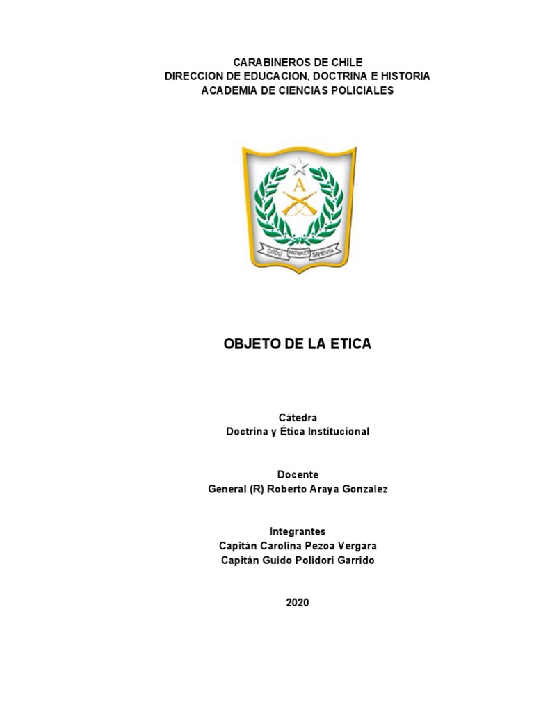 Objeto de La Etica | PDF | Moralidad | Comportamiento