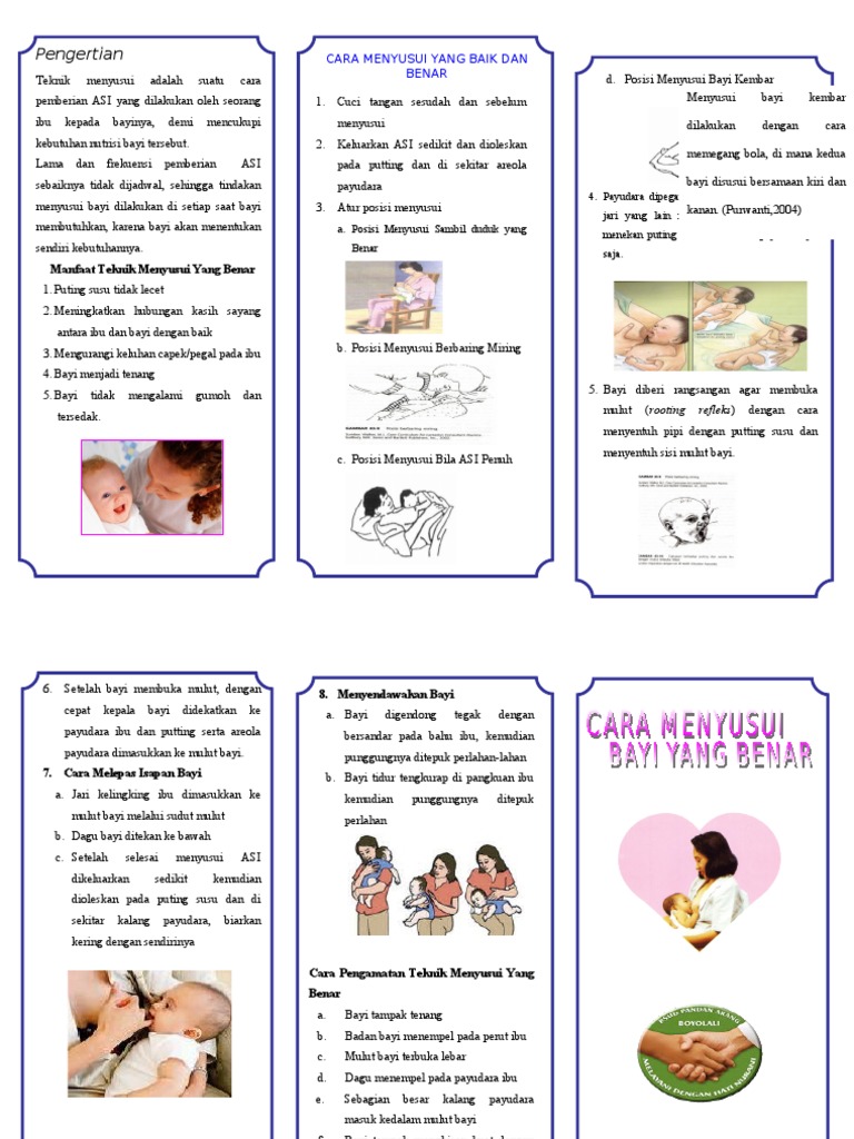 Leaflet Teknik Menyusui Yg Benar | PDF