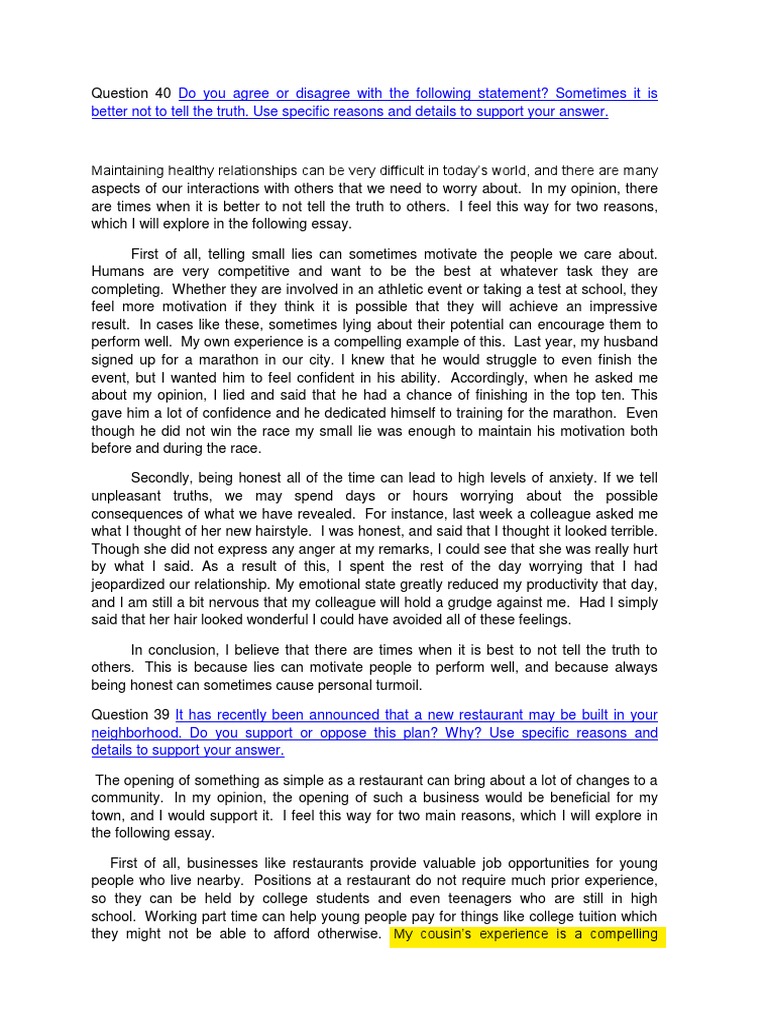 TOEFL Samples | PDF | Reason | Museum