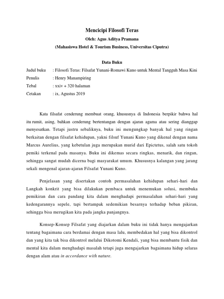 Mencicipi Filosofi Teras | PDF
