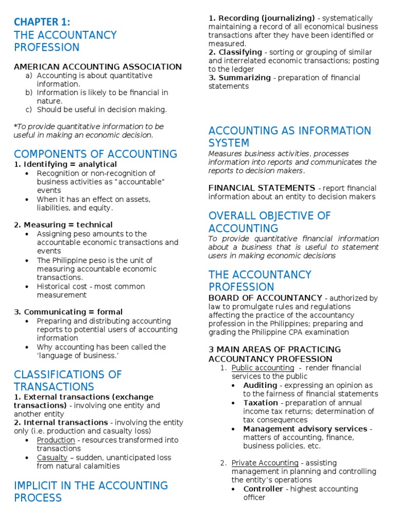 The Accountancy Profession: American Accounting Association | PDF ...