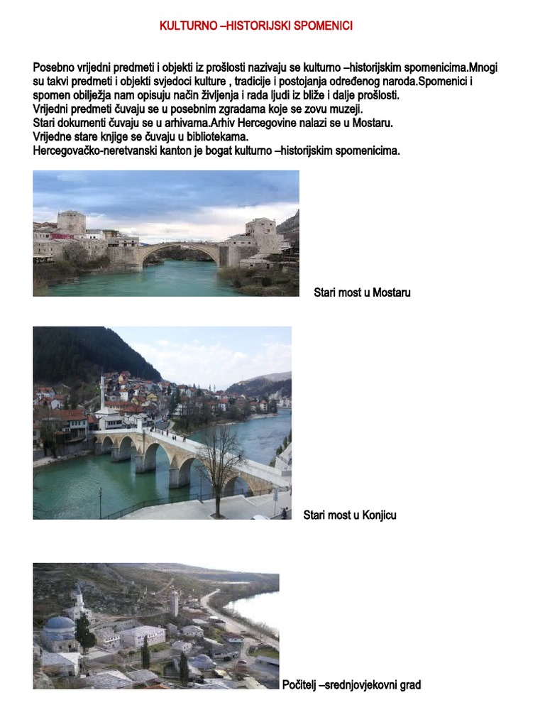 Ppd-Kulturno Historijski Spomenici | PDF