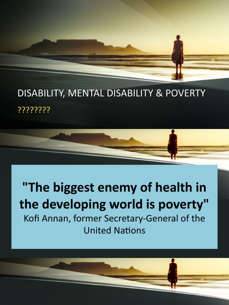 Disability and Poverty | PDF | Mental Disorder | Poverty