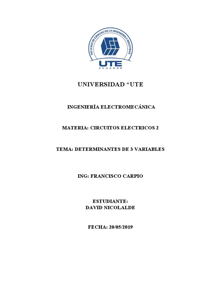 Determinantes de 3 Variables | PDF | Determinante | Matriz (Matemáticas)