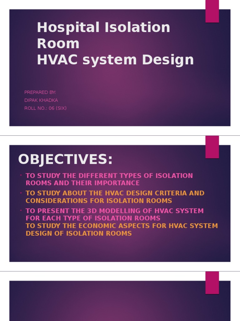 Hospital Isolation Ward HVAC Design | PDF