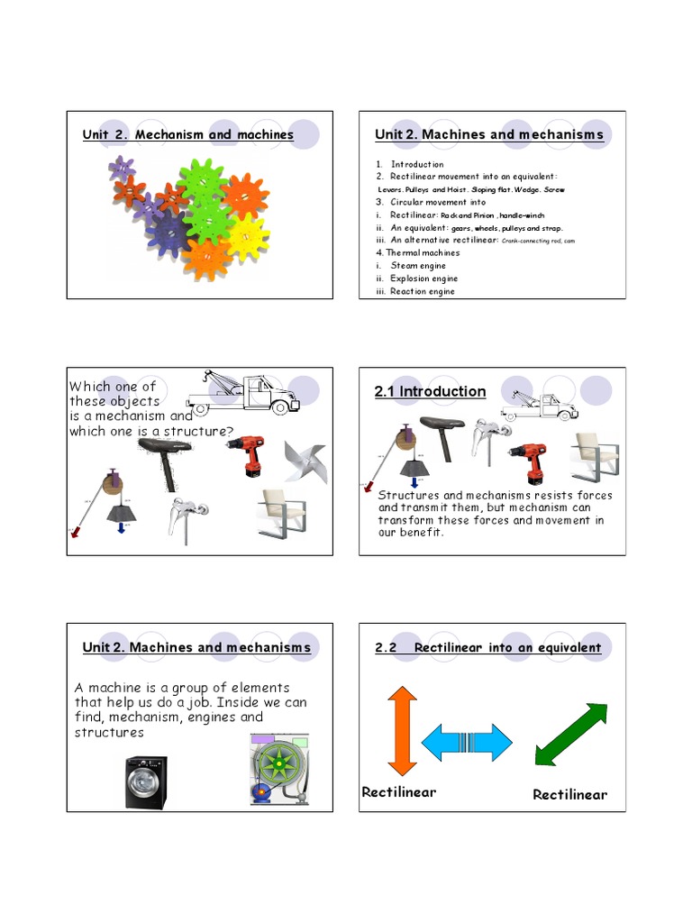 Unit 2. Mechanism and Machines | PDF | Internal Combustion Engine | Engines