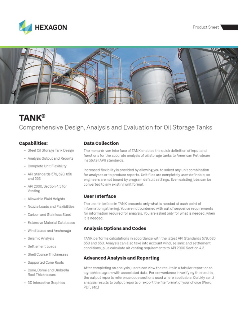 Hexagon PPM TANK Product Sheet US | PDF | Application Programming Interface | Databases