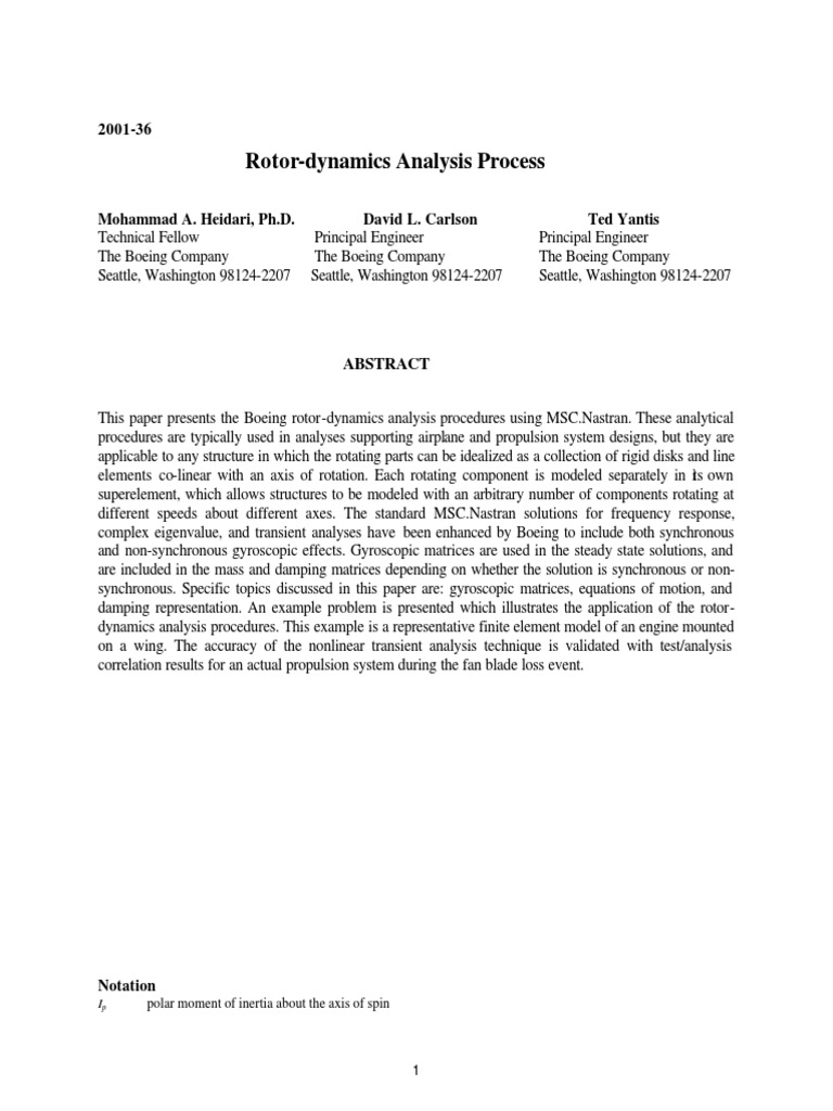 Rotordynamics Paper Aero2002 PDF | PDF | Gyroscope | Normal Mode