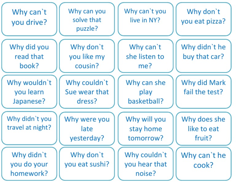 Reasons Why Questions | PDF