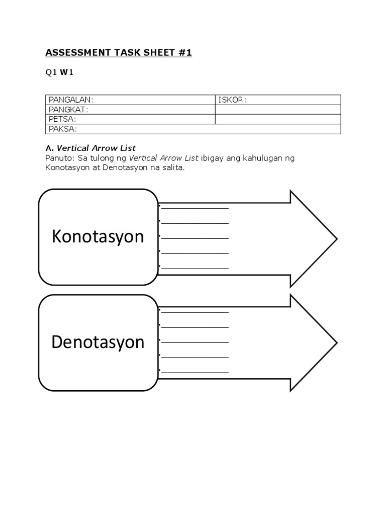 Assessment Task Sheet q1 w1 | PDF