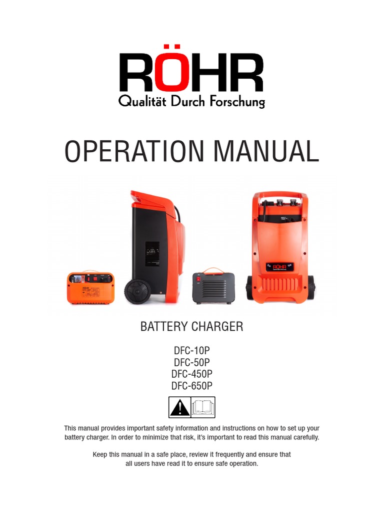Operation Manual: Battery Charger | PDF | Battery Charger | Electrical ...